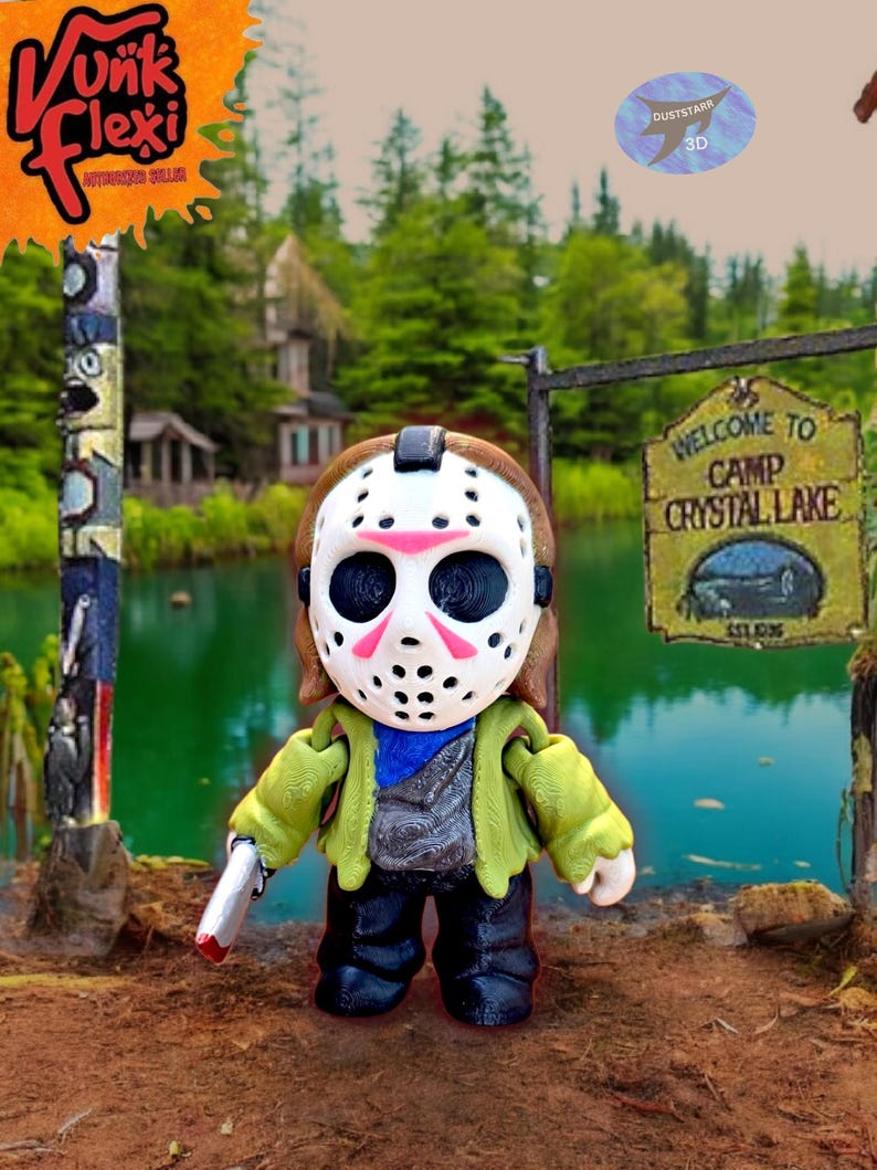 3d Printed Jason Voorhees Figure, Friday the 13th Articulated Toy ...
