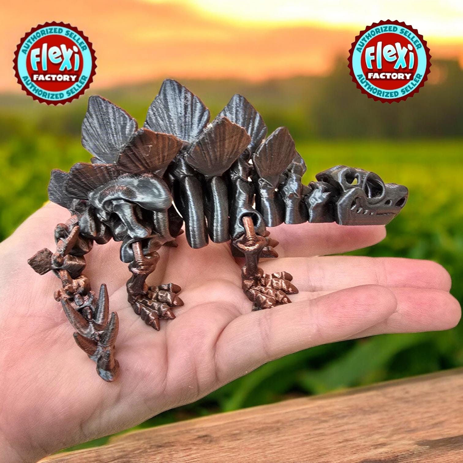 3d Printed Articulated Flexi Bone Stegosaurus Skeleton as Seen on ...