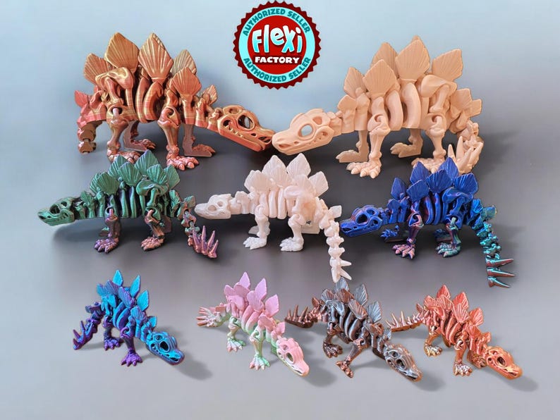 3d Printed Articulated Flexi Bone Stegosaurus Skeleton as Seen on ...