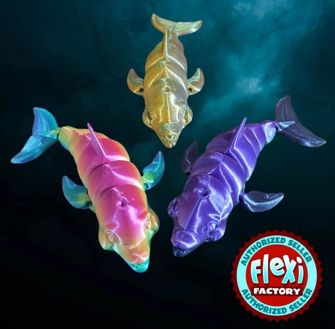 3d Printed Articulated Dolphin, Dolphin Fidget Toy, Flexi Dolphin, 3d ...