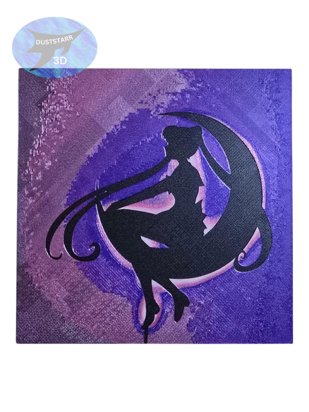 Glow in the Dark Moon Girl Anime Sign, Anime Wall Art, 3d Printed Sign ...