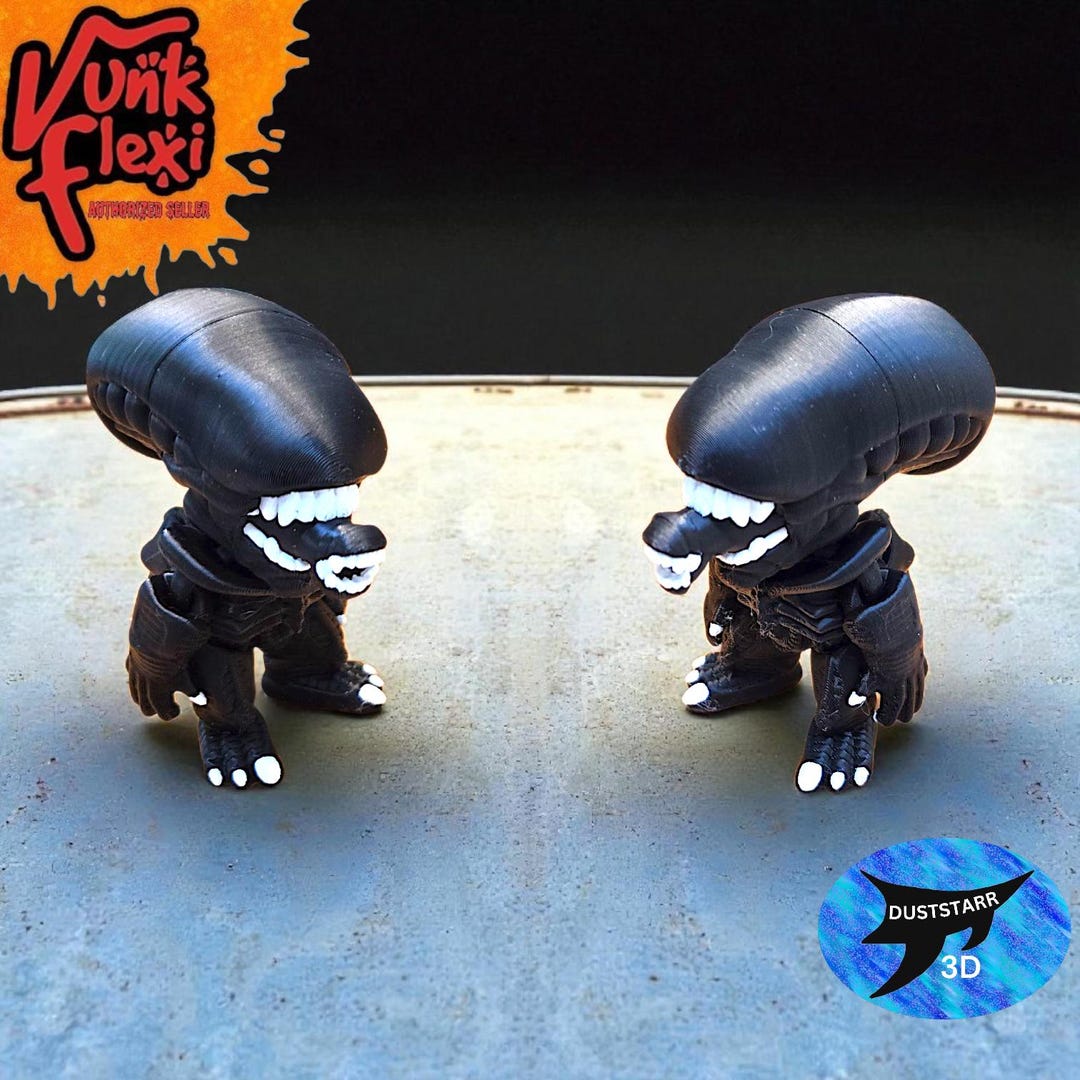 3D Printed Xenomorph Figurine – Articulated Alien Desk Toy - Etsy