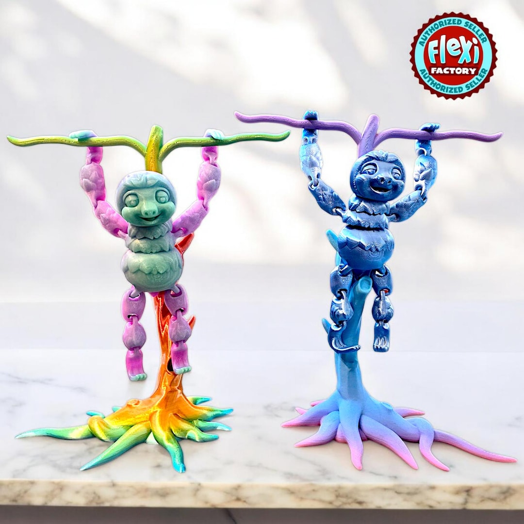 3d Printed Articulated Sloth, Sloth Fidget Toy, Flexi Sloth, 3d Printed ...
