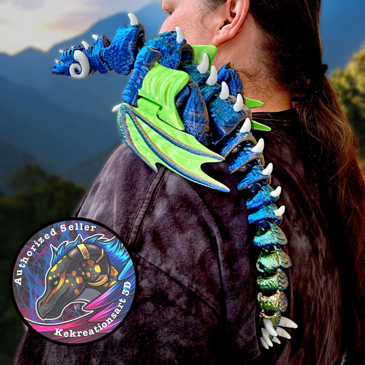 3d Printed Articulated Dragon Puppet, Dragon Fidget Toy, 3d Printed ...