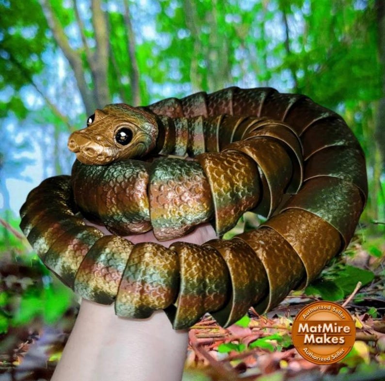 3d Printed Articulated Ball Python as Seen on Tiktok, Snake Fidget Toy ...