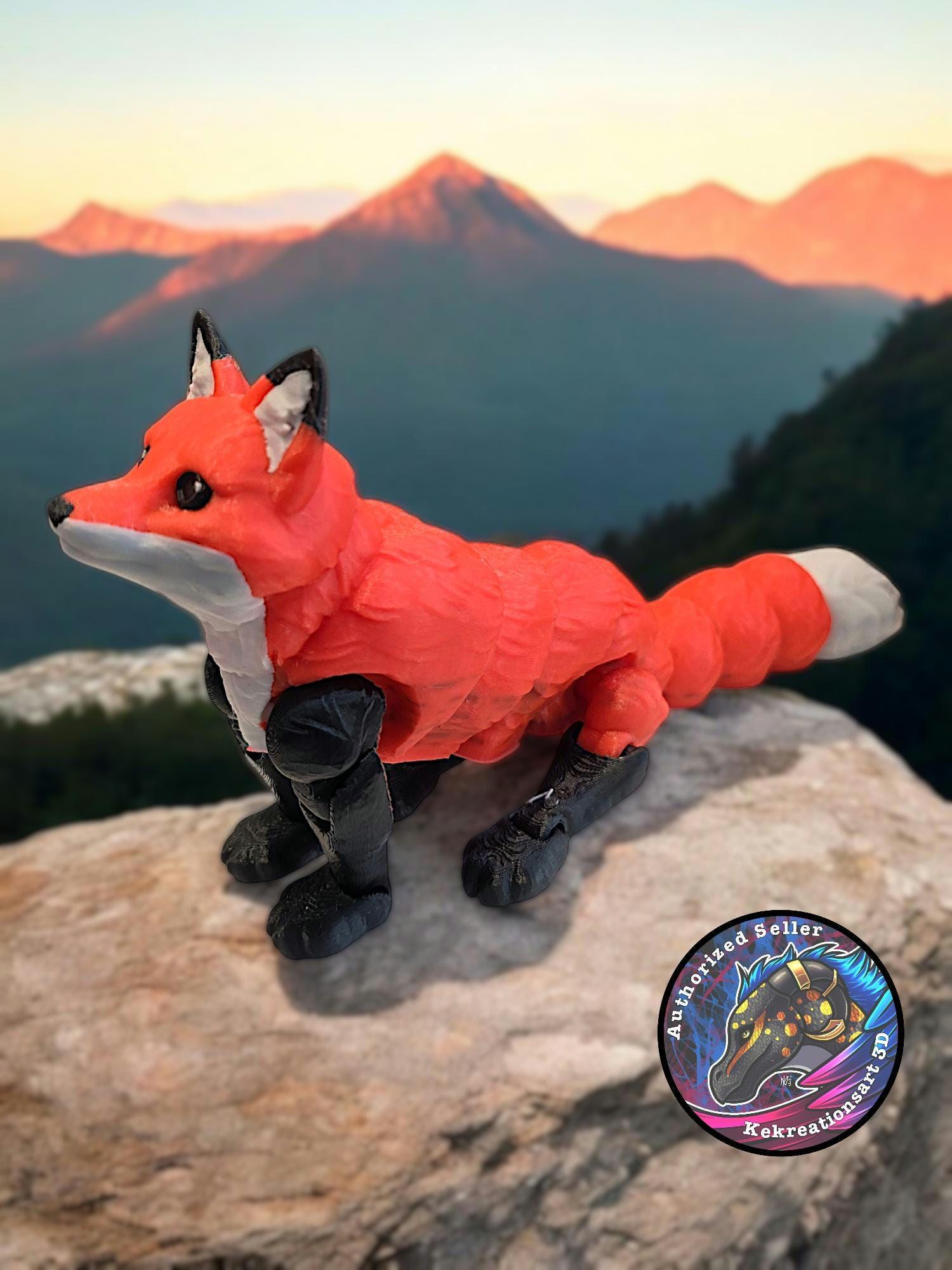 3d Printed Articulated Fox, Fox Fidget Toy, Flexi Fox, 3d Printed Fox ...