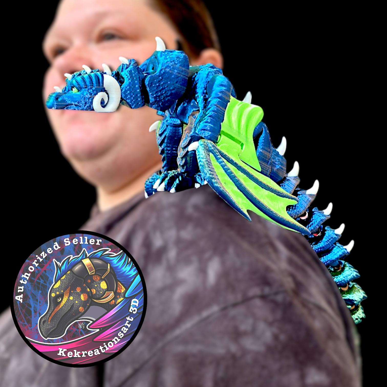 3d Printed Articulated Dragon Puppet, Dragon Fidget Toy, 3d Printed ...