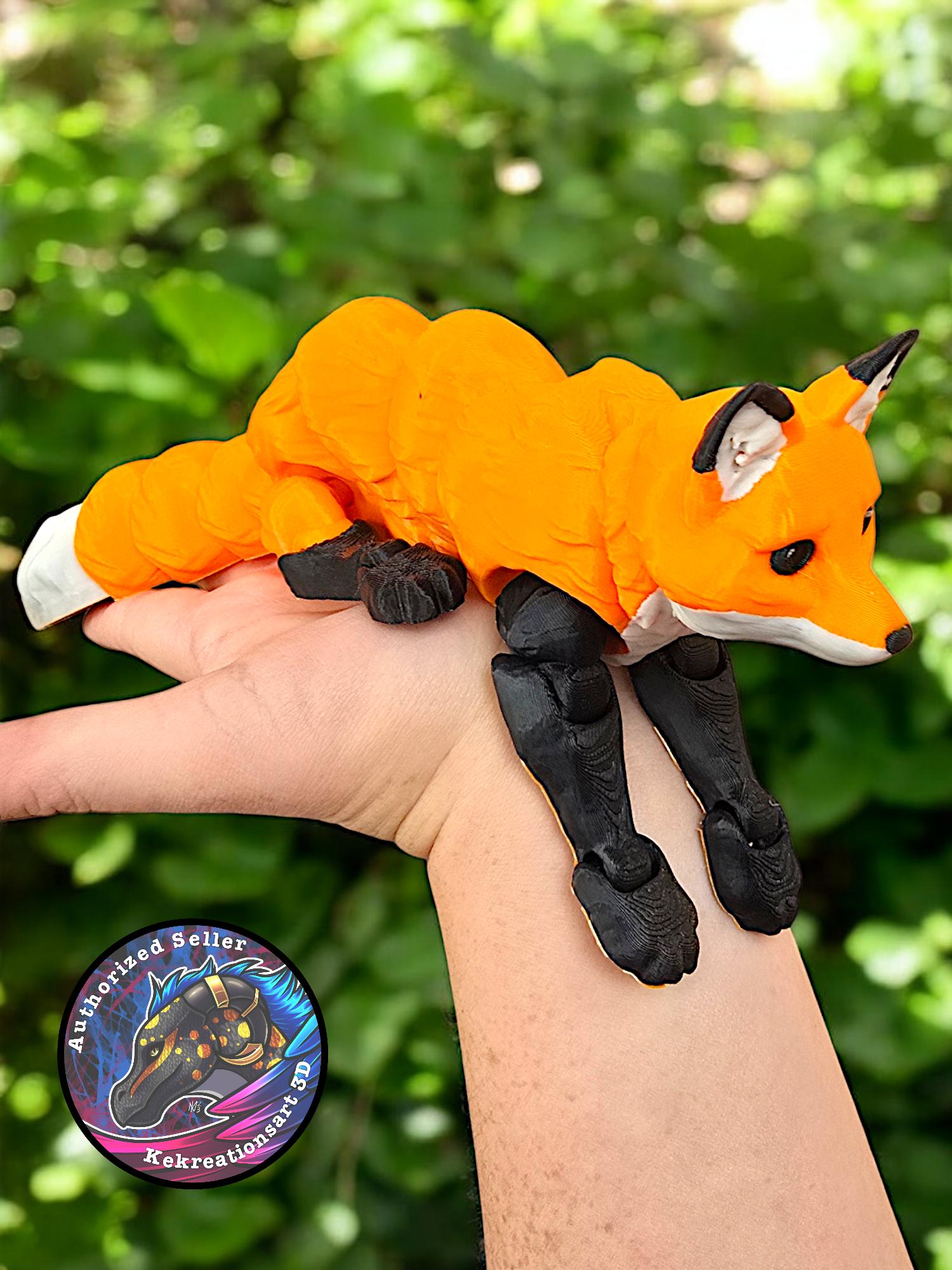 3d Printed Articulated Fox, Fox Fidget Toy, Flexi Fox, 3d Printed Fox ...