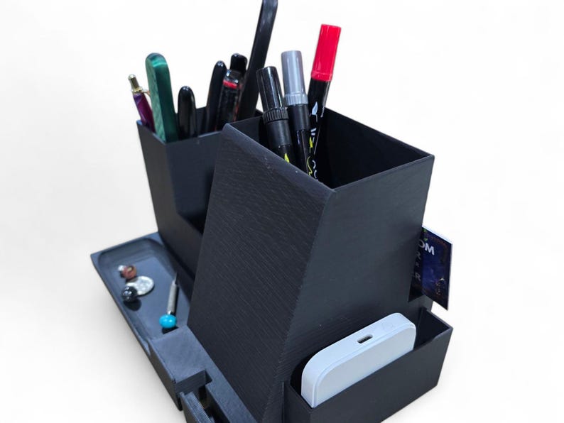 3D Printed Desk Organizer STL File With Phone Holder (digital Download ...