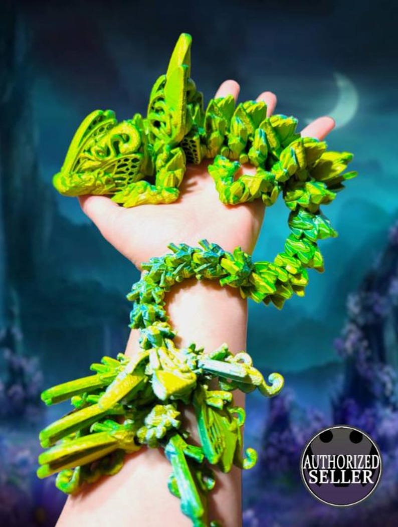 3D Printed Articulated Dragon Fidget Toy, Cinderwing3d Pixie Dragon - Etsy
