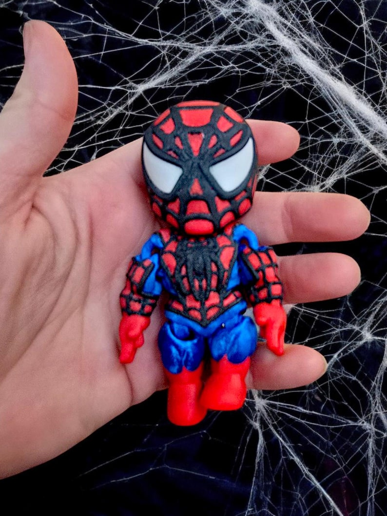 3D Printed Spiderman Fidget Toy, Articulated PLA Vunk Flexies - Etsy