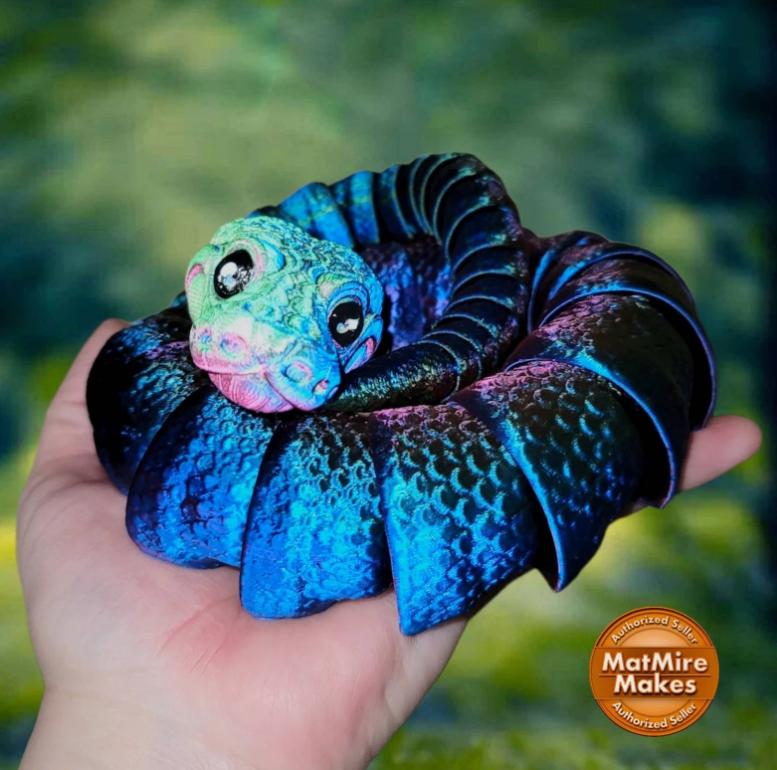 3d Printed Articulated Ball Python as Seen on Tiktok, Snake Fidget Toy ...