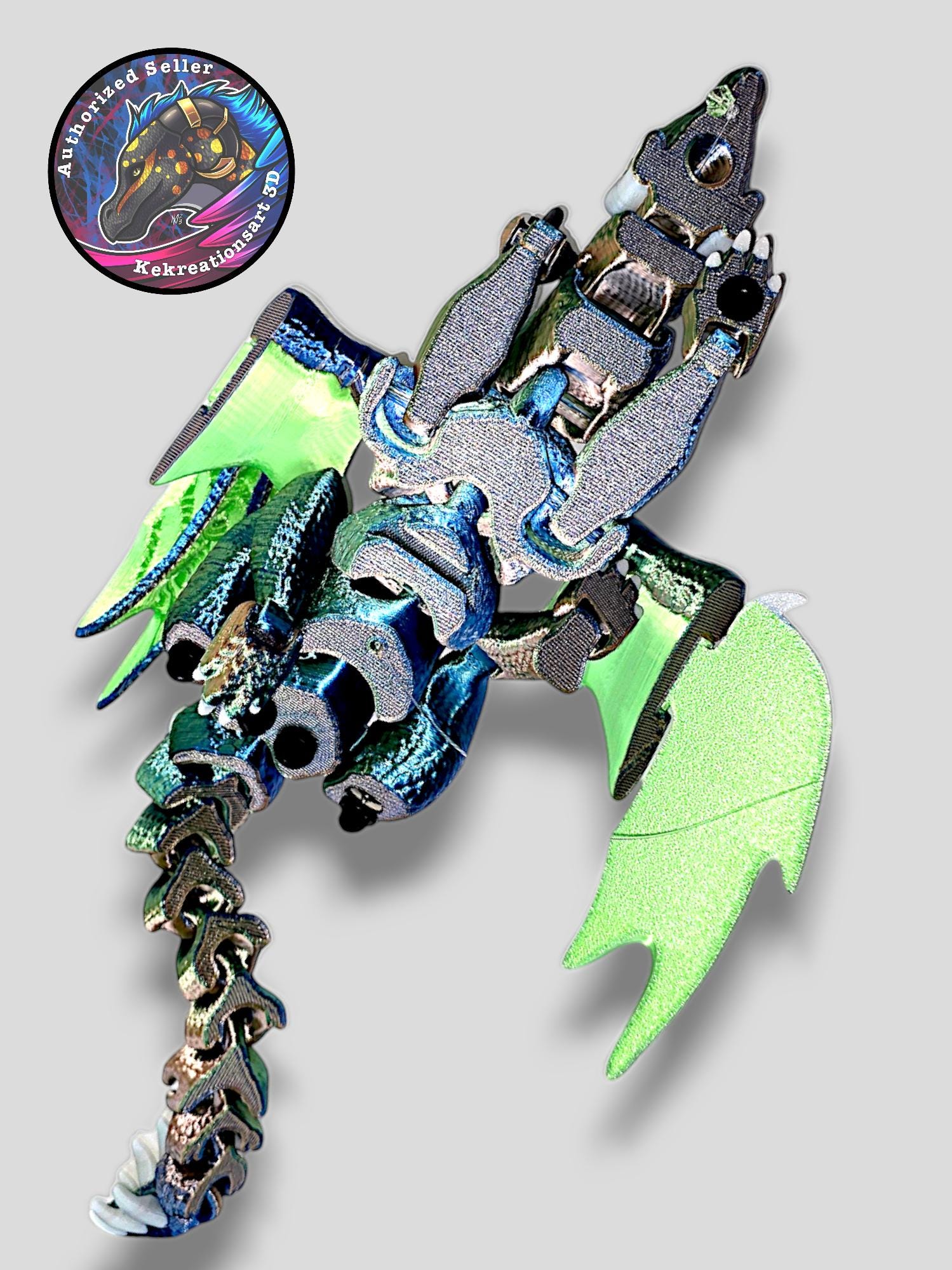 3d Printed Articulated Dragon Puppet, Dragon Fidget Toy, 3d Printed ...