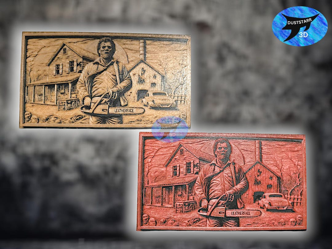 Leatherface 3D Printed Sign, Glow in the Dark Horror Movie Decor - Etsy