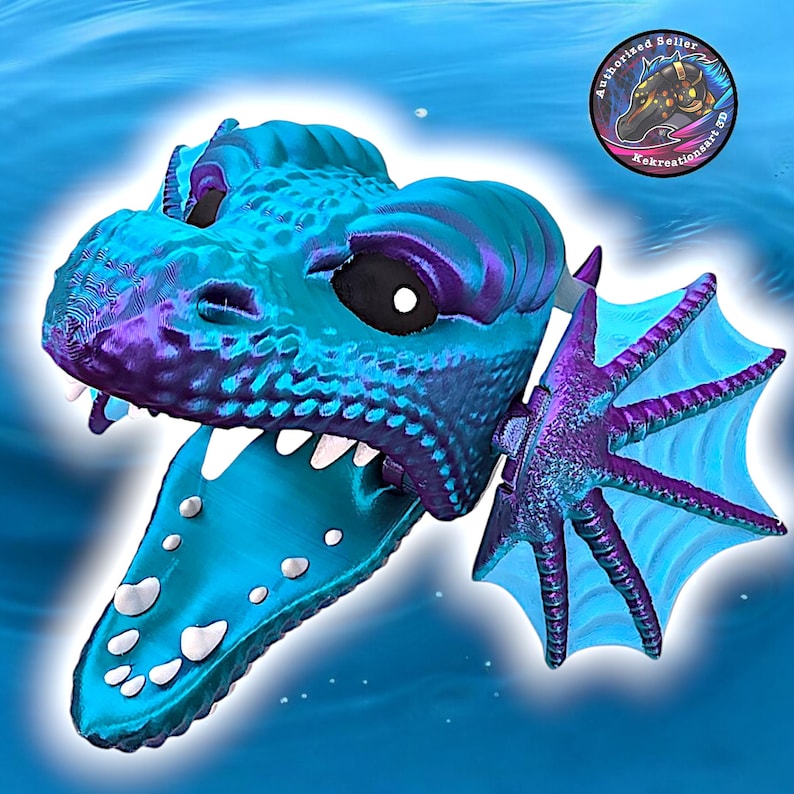 3D Printed Articulated Dragon Puppet, Fidget Toy - Etsy