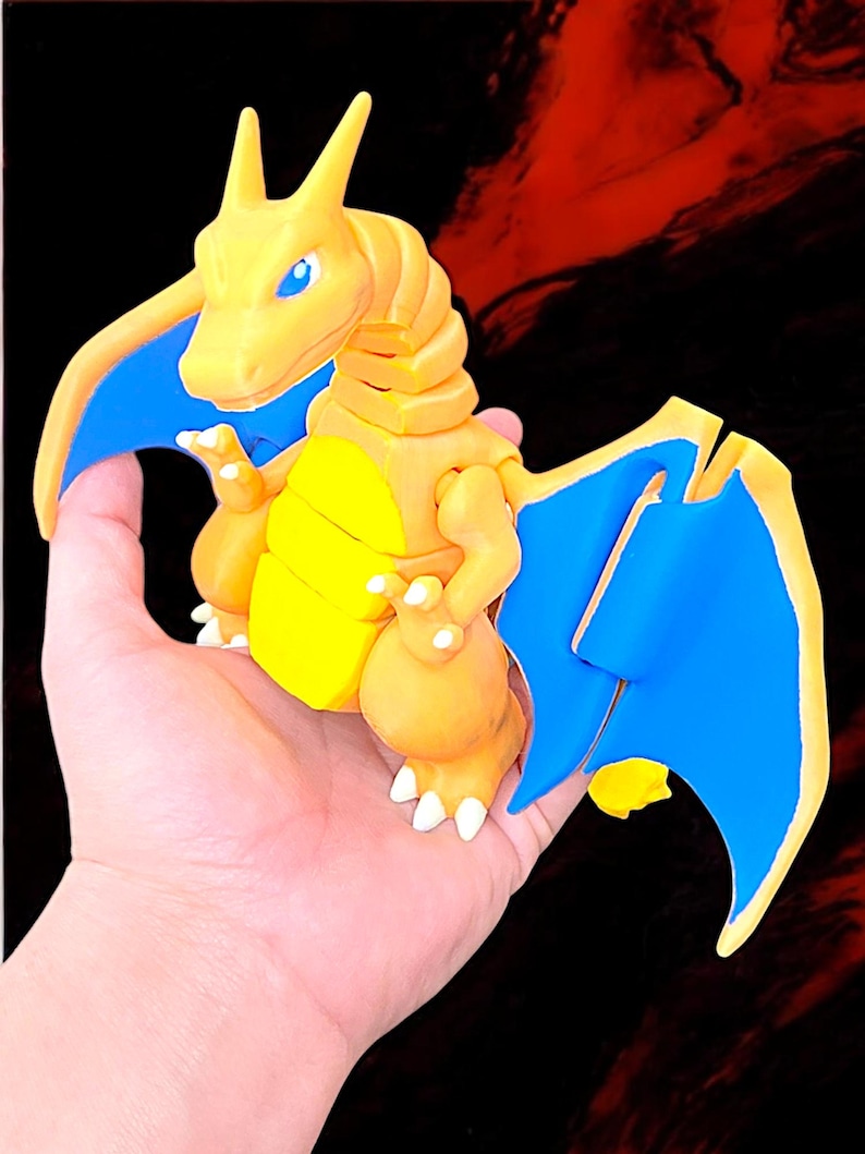 3d Printed Articulated Charizard, Charizard Fidget Toy, 3d Printed ...