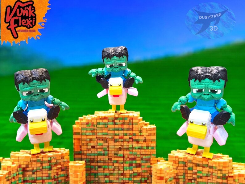 3D Printed Flexi Minecraft Chicken Jockey Figure - Etsy