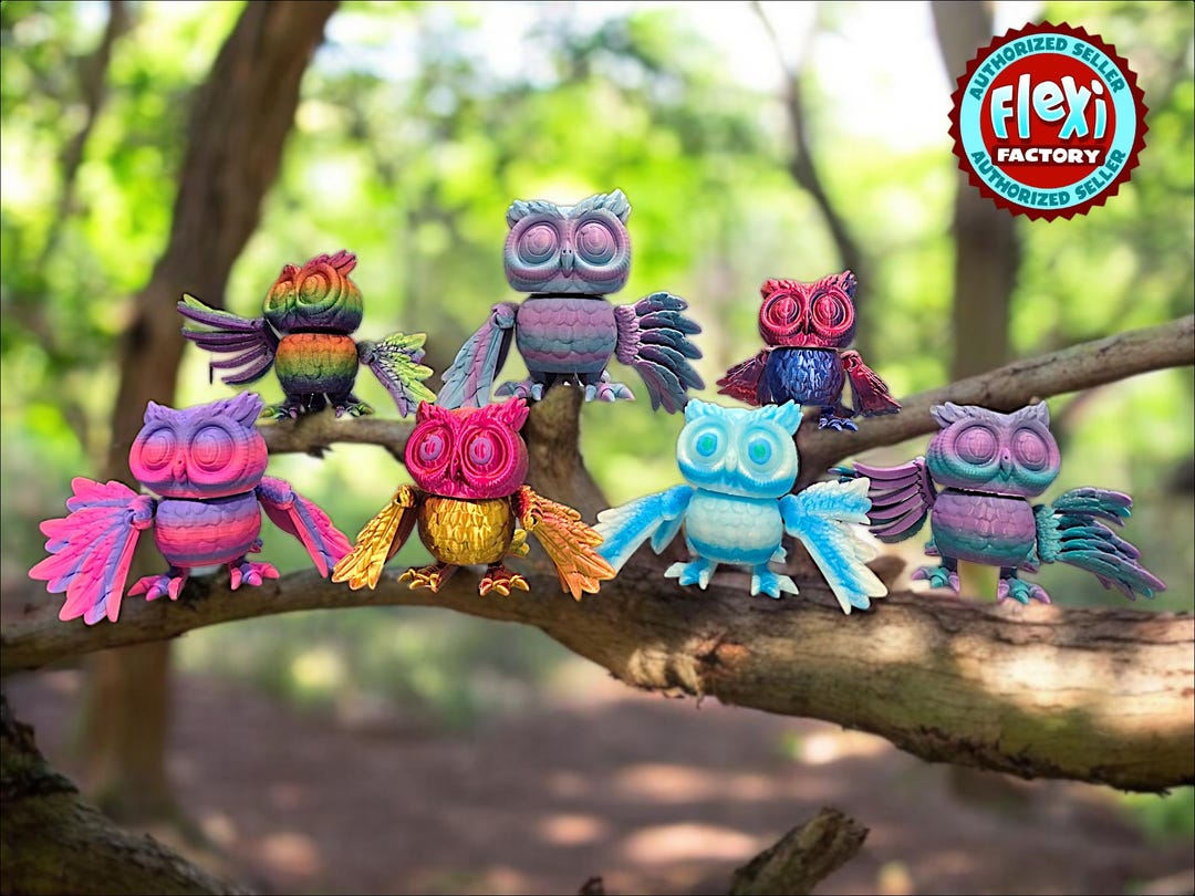 3d Printed Articulated Owl, Owl Fidget Toy, Flexi Owl, 3d Printed Owl ...