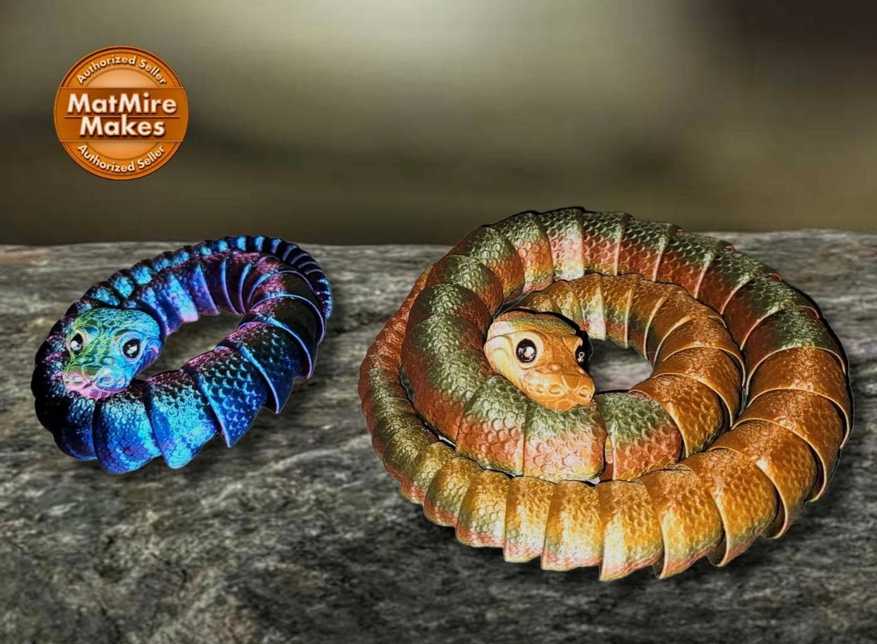 3d Printed Articulated Ball Python as Seen on Tiktok, Snake Fidget Toy ...