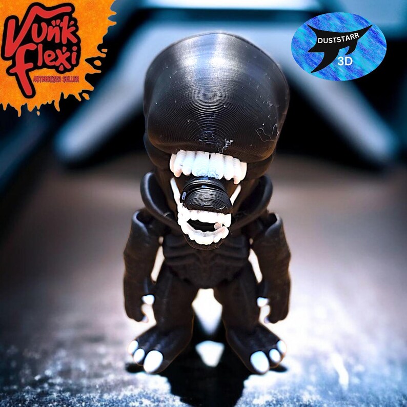 3D Printed Xenomorph Figurine – Articulated Alien Desk Toy - Etsy