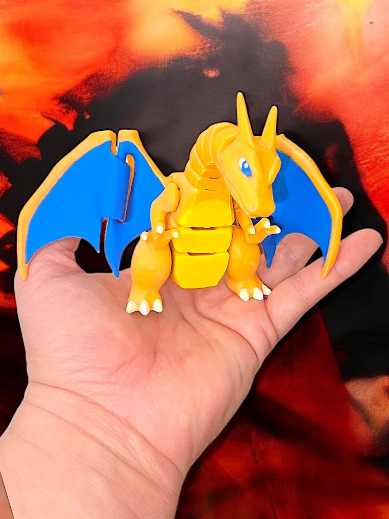 3d Printed Articulated Charizard, Charizard Fidget Toy, 3d Printed ...