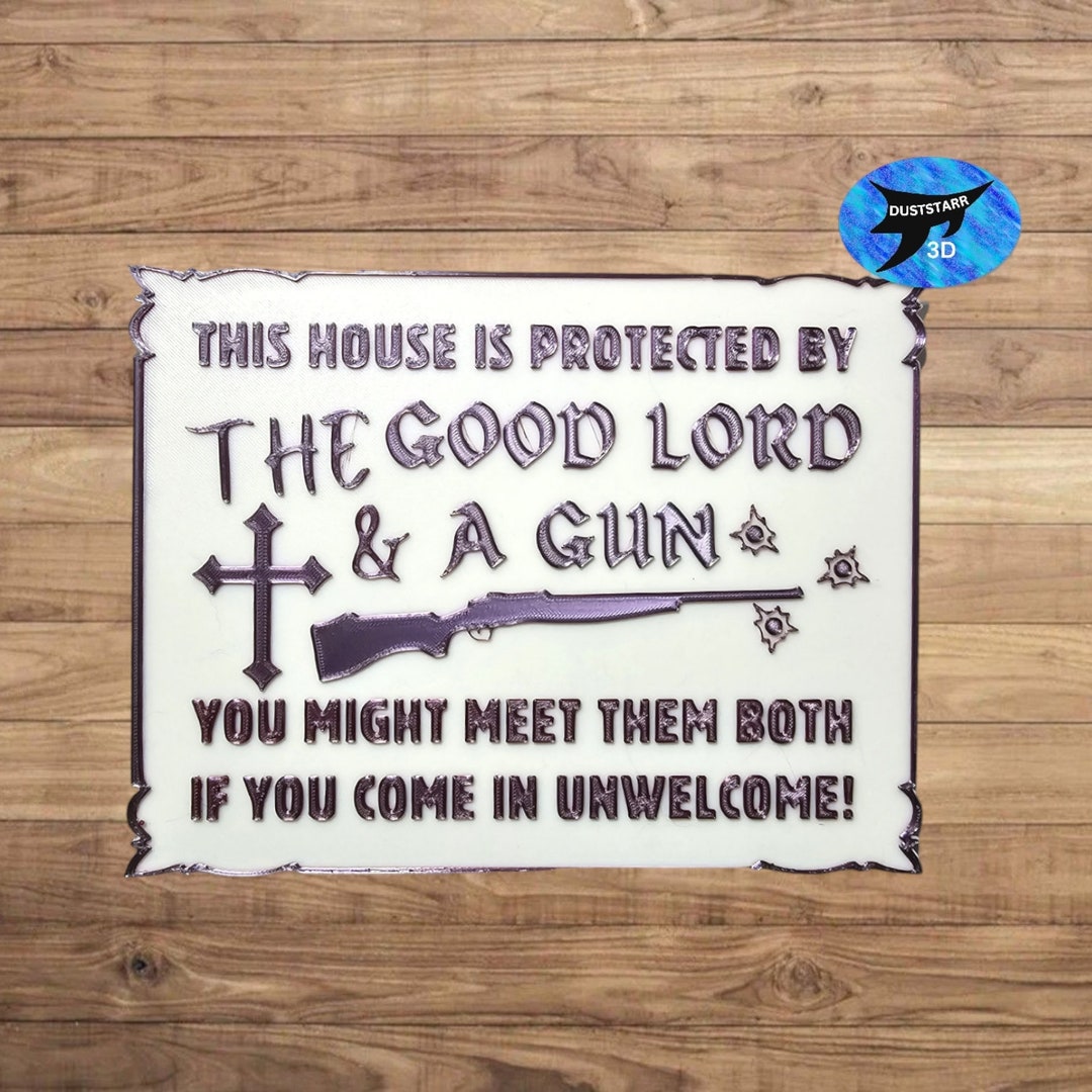 Funny Gun Home Decor Sign, 3D Printed Wall Art - Etsy