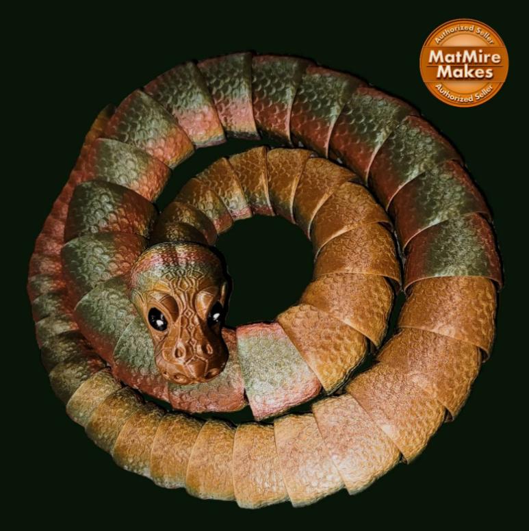 3d Printed Articulated Ball Python as Seen on Tiktok, Snake Fidget Toy ...