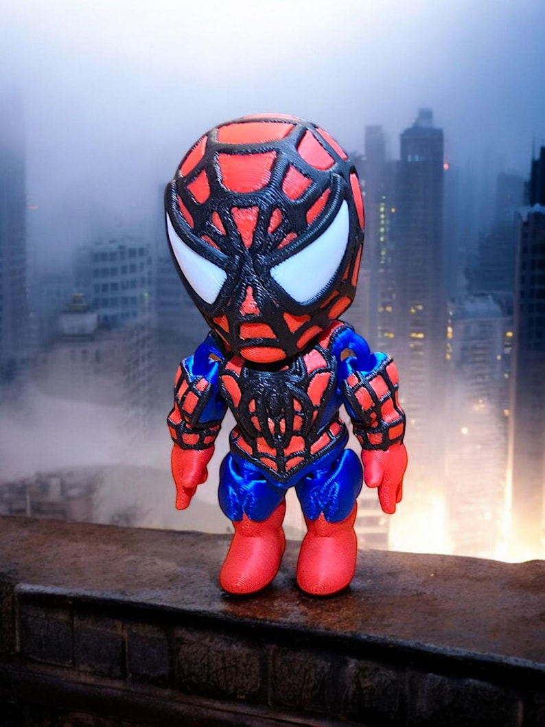 3D Printed Spiderman Fidget Toy, Articulated PLA Vunk Flexies - Etsy