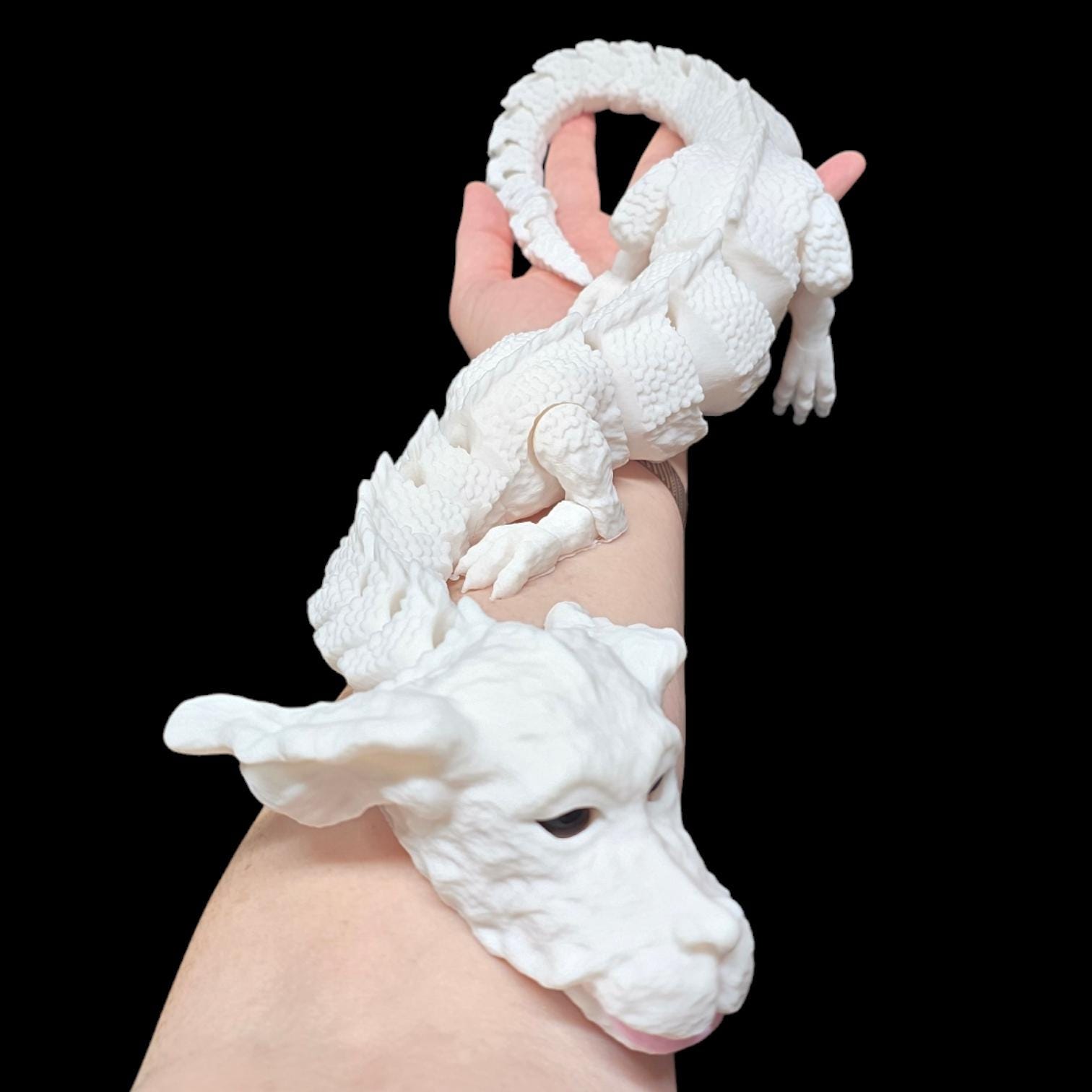 3d Printed Falcor Good Luck Dragon, Falkor Dragon Fidget Toy, Flexi ...