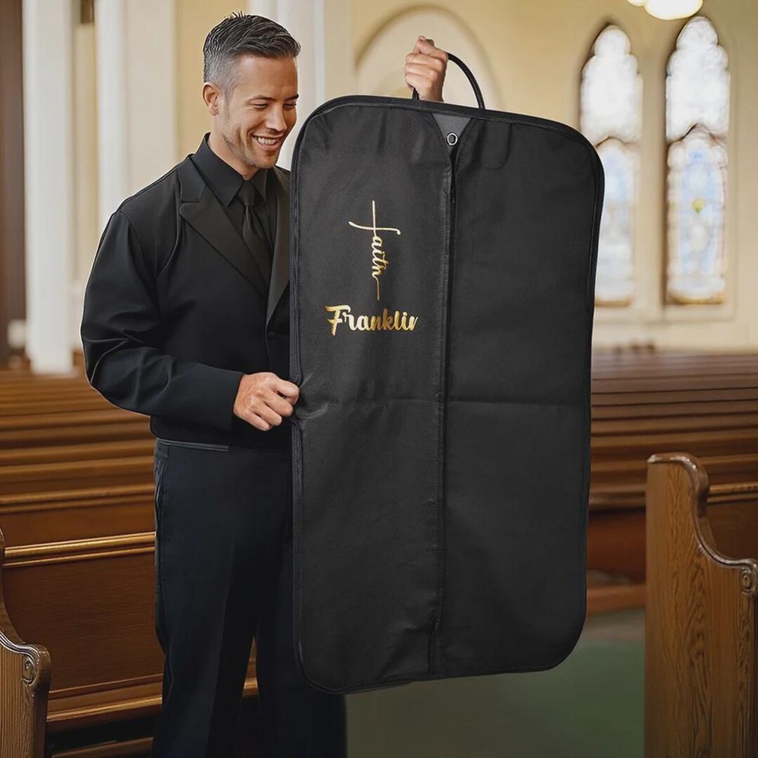 Custom Cross Garment Bag | Personalized Christian Robe Bag | Waterproof ...