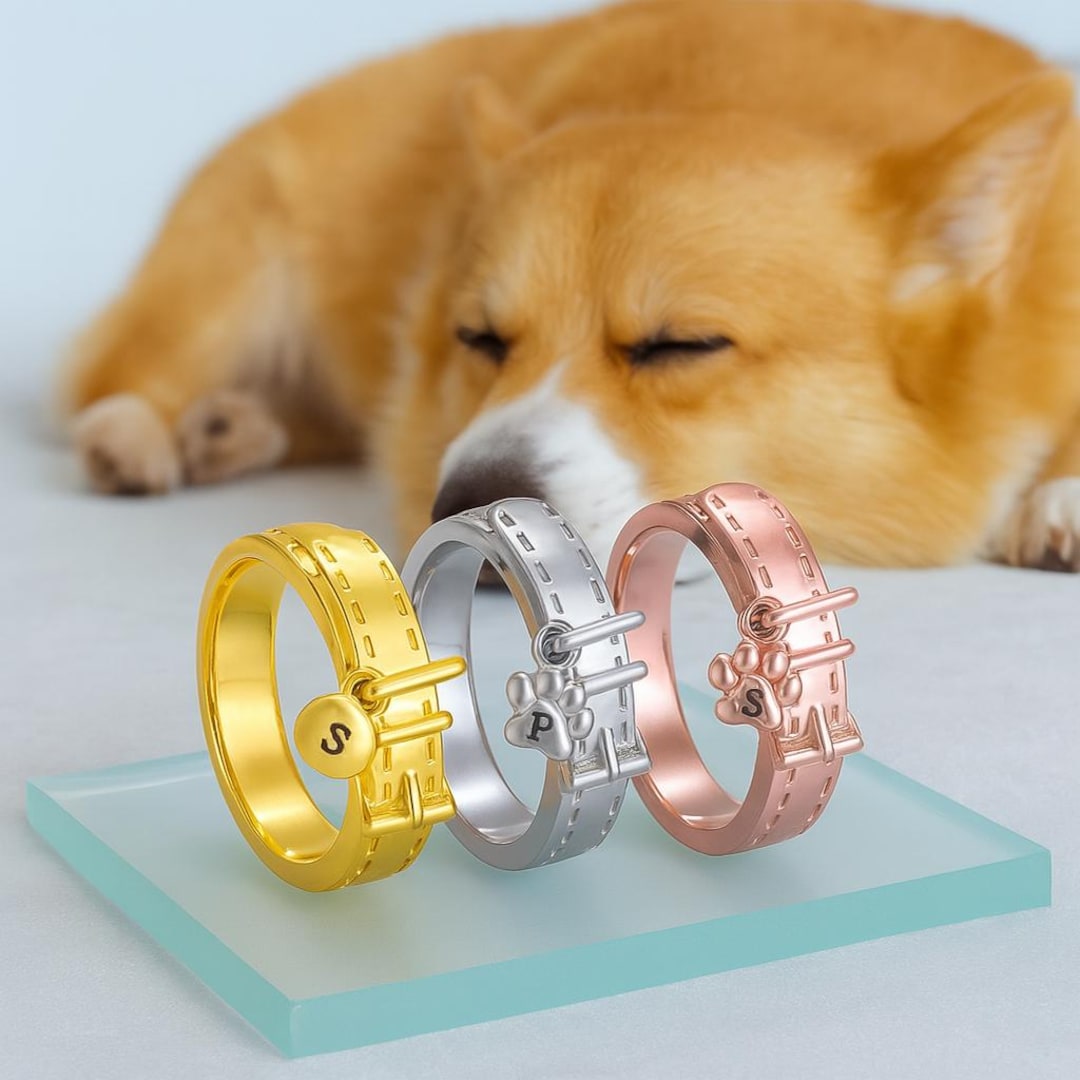 Personalized Pet Memorial Collar Ring: Engraved Name Keepsake - Etsy