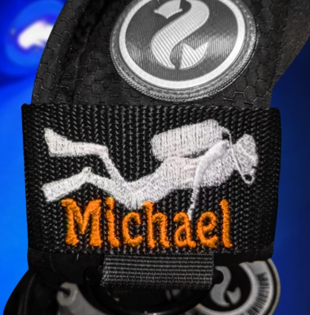 Custom Scuba Dive Name Tags Personalized Diver ID Tag Gear Labels Gift ...