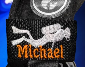 Personalized Embroidered Scuba BCD Name Tag Badge - Etsy