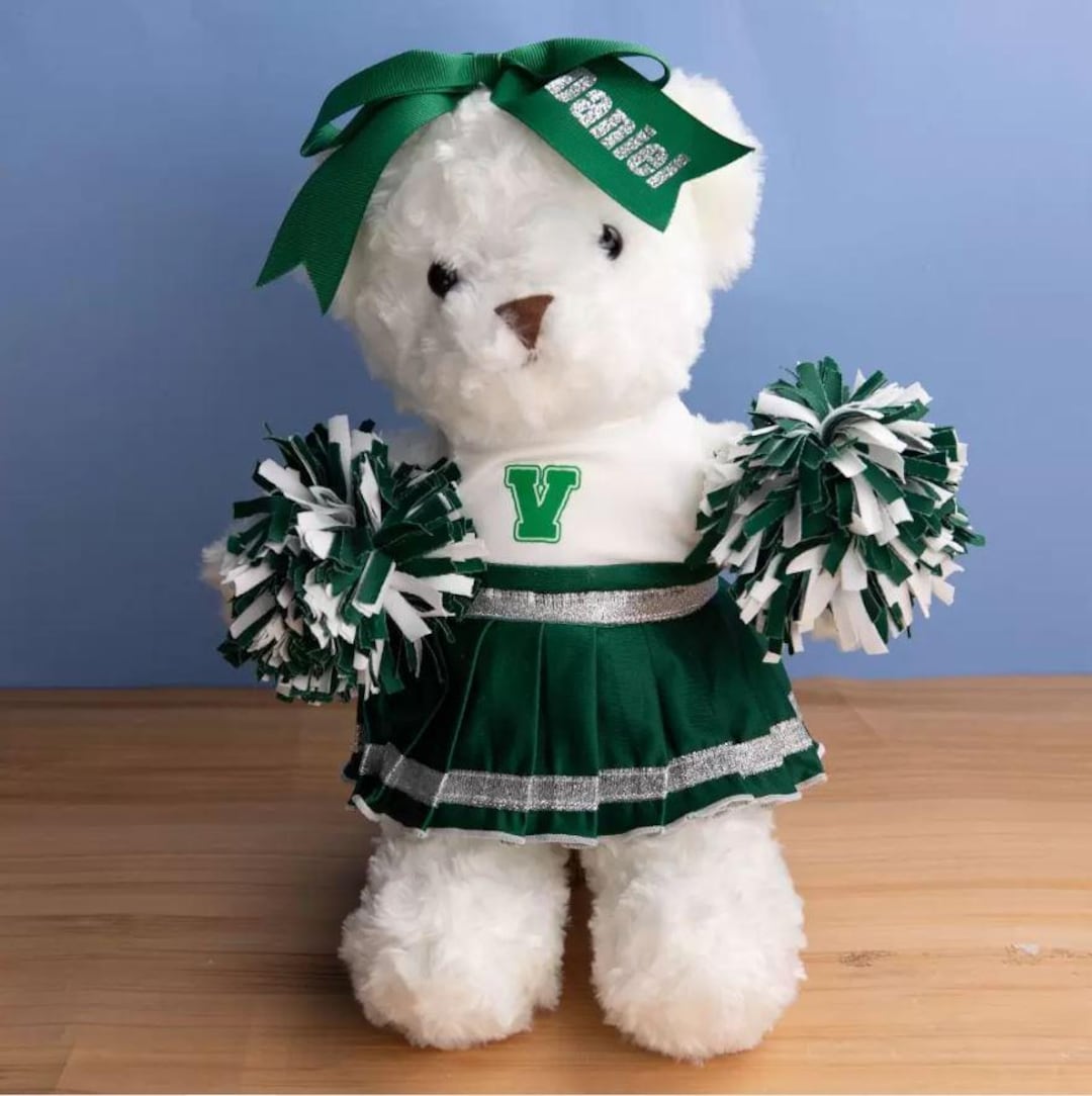 Personalized Name Cheerleader Bear Plush - Cheerleading Plush Teddy ...
