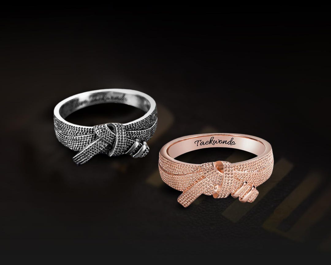 Personalized Karate Belt Ring | Custom Martial Arts Ring Gift ...