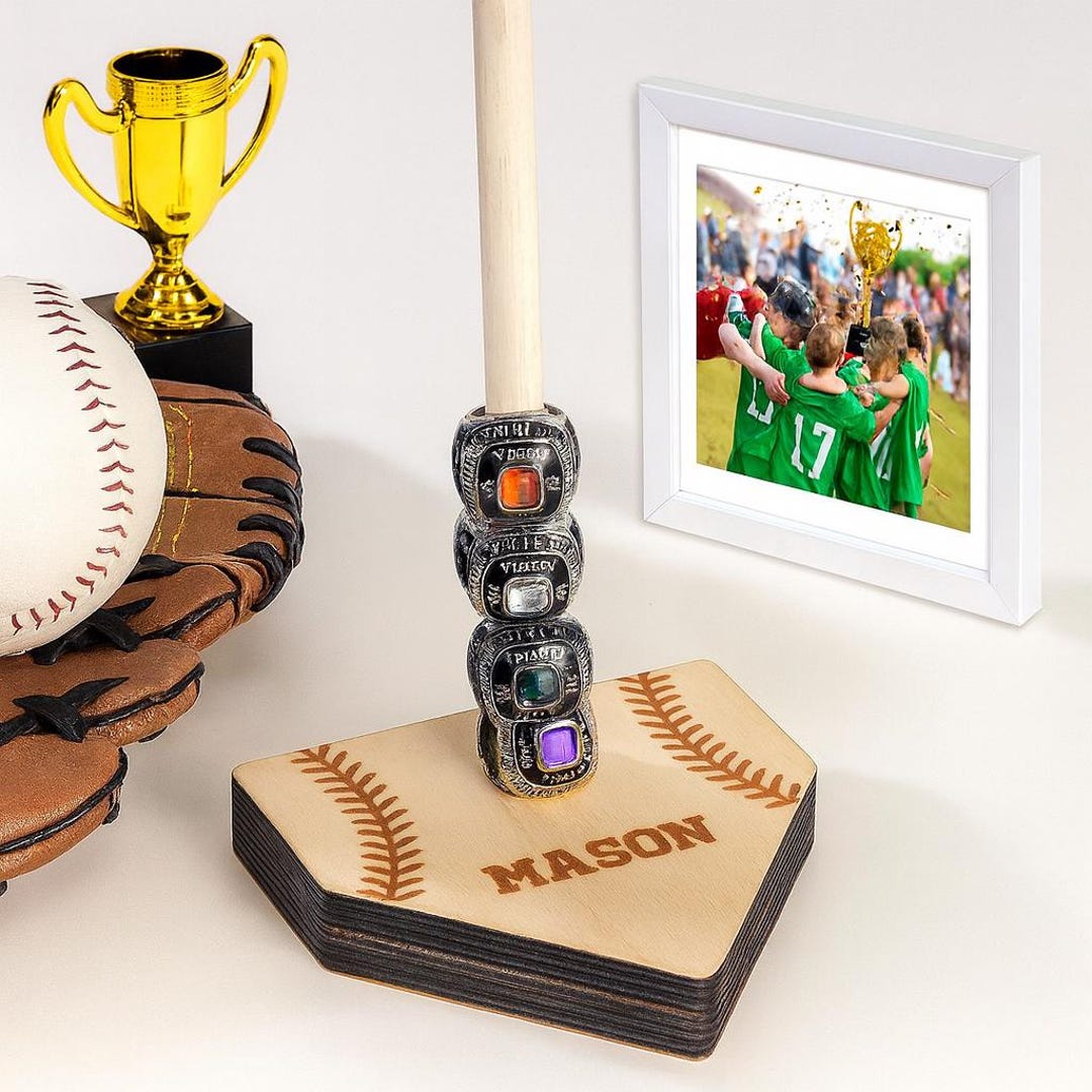 Personalized Championship Ring Holder, Custom Name/number Baseball ...