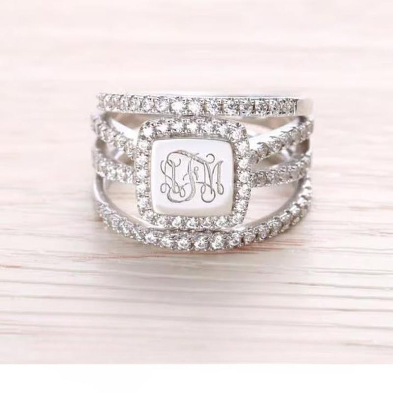 Monogram Ring - Etsy