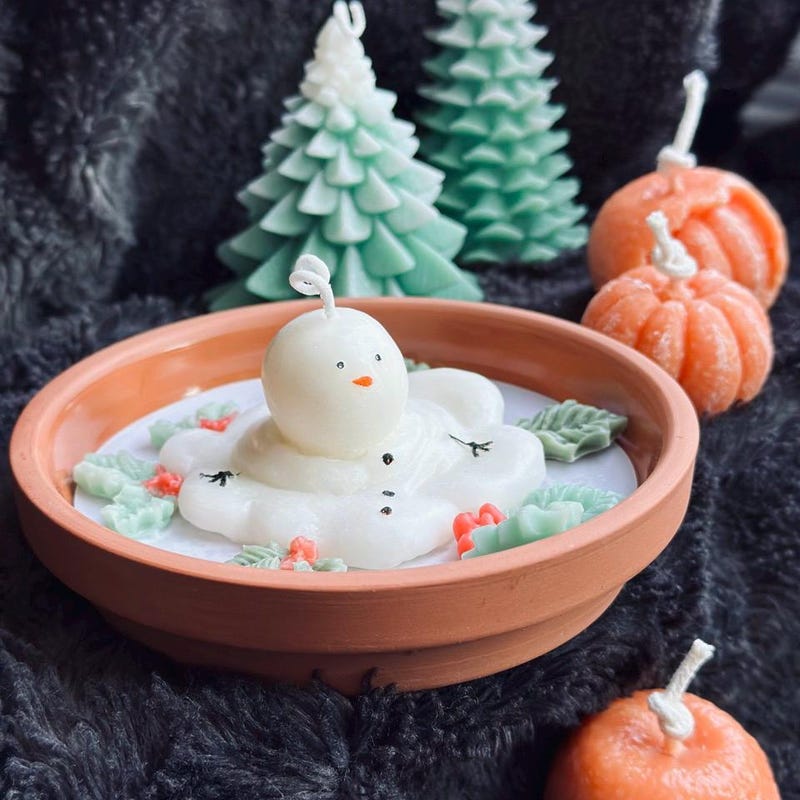 Snowman Candle - Etsy
