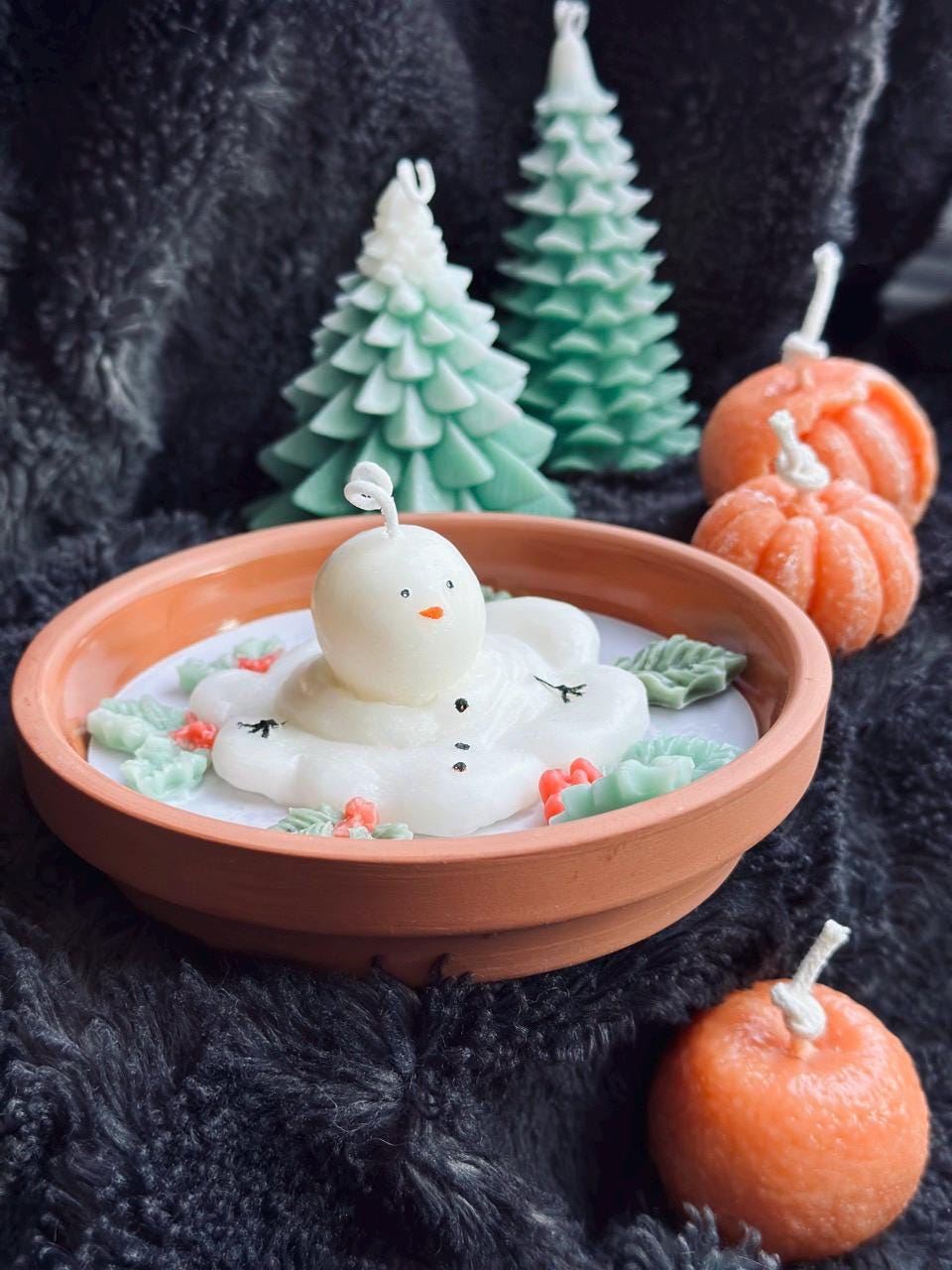 Melted Magic snowman Candle melted Snowman christmas Candle Christmas ...