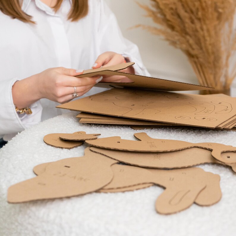 Eco-friendly 3D Puzzle Vase - Cardboard Sculpture, Stylish Home Decor ...