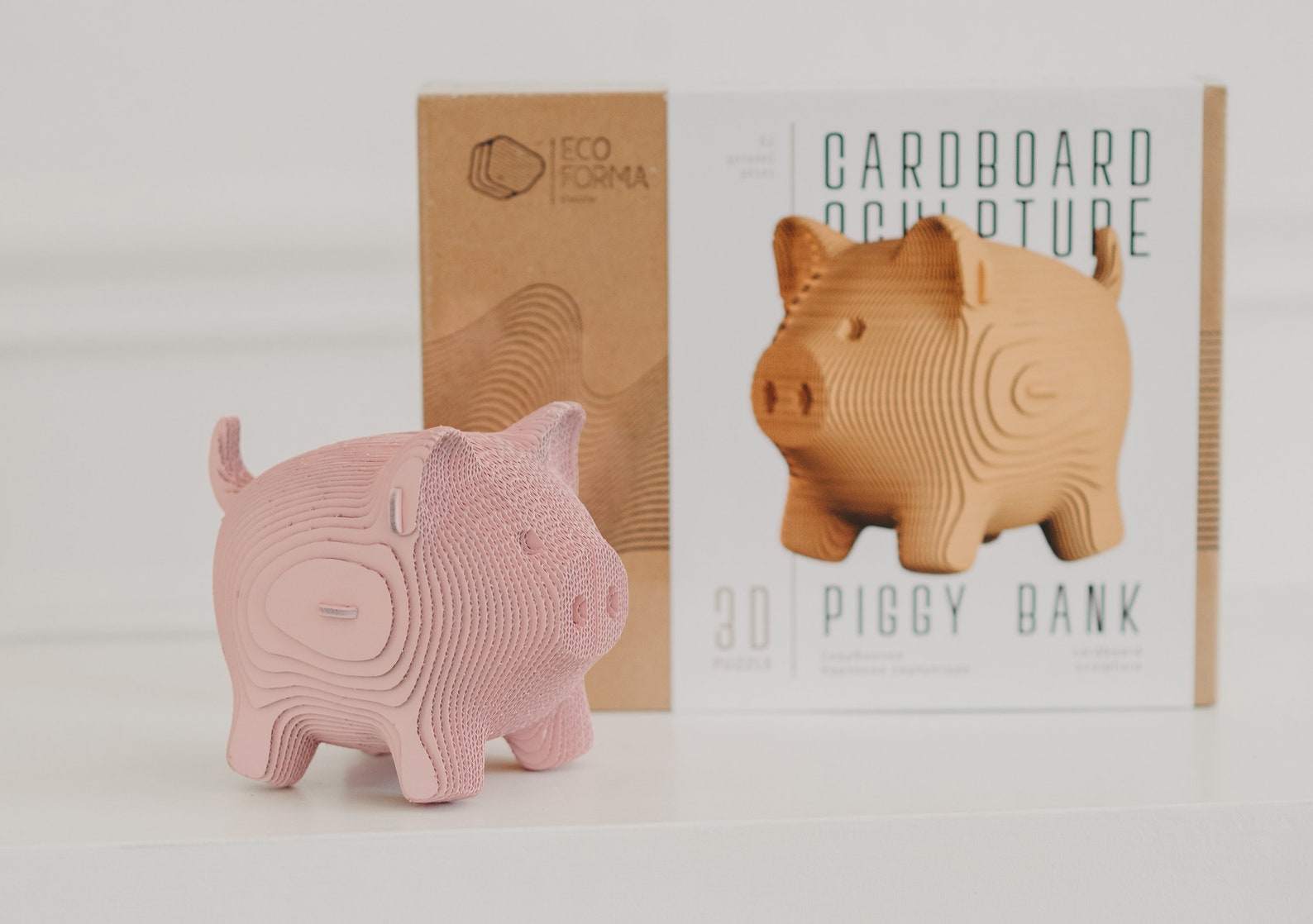 Piggy Bank,diy Papercraft, 3D Paper Arthome Decor, Corrugated Board ...