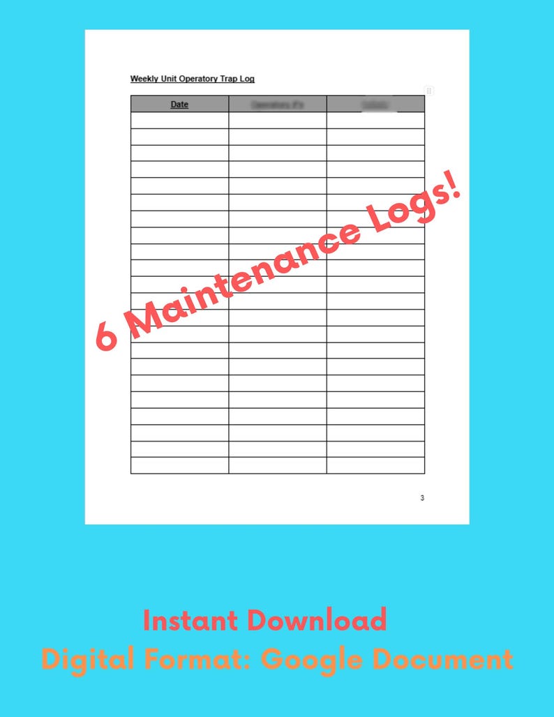Dental Office Operations Binder- Clinical Maintenance Logs, Cleaning ...