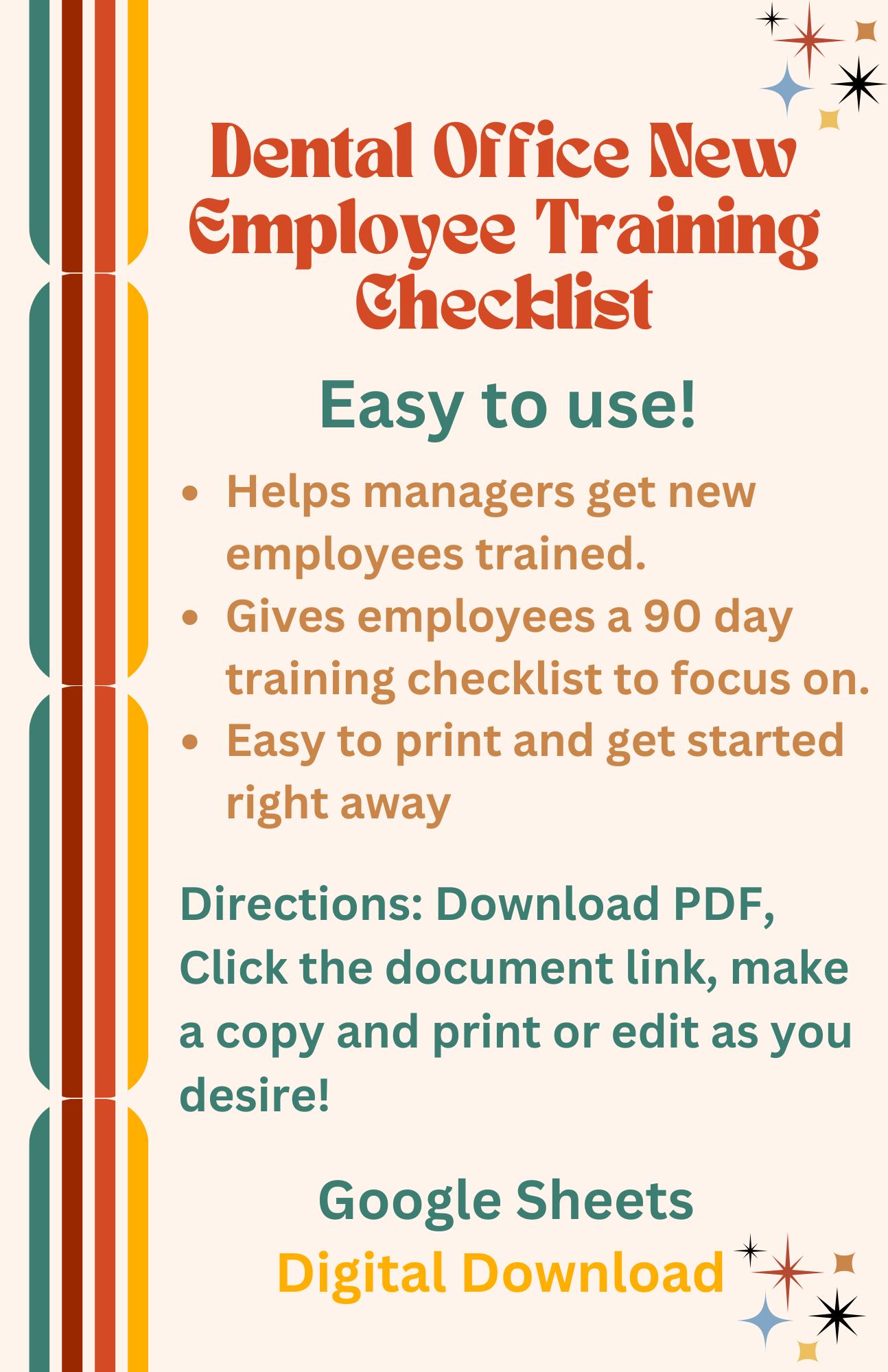 Dental Employee Training Log: Front Desk, Hygienist and Dental ...