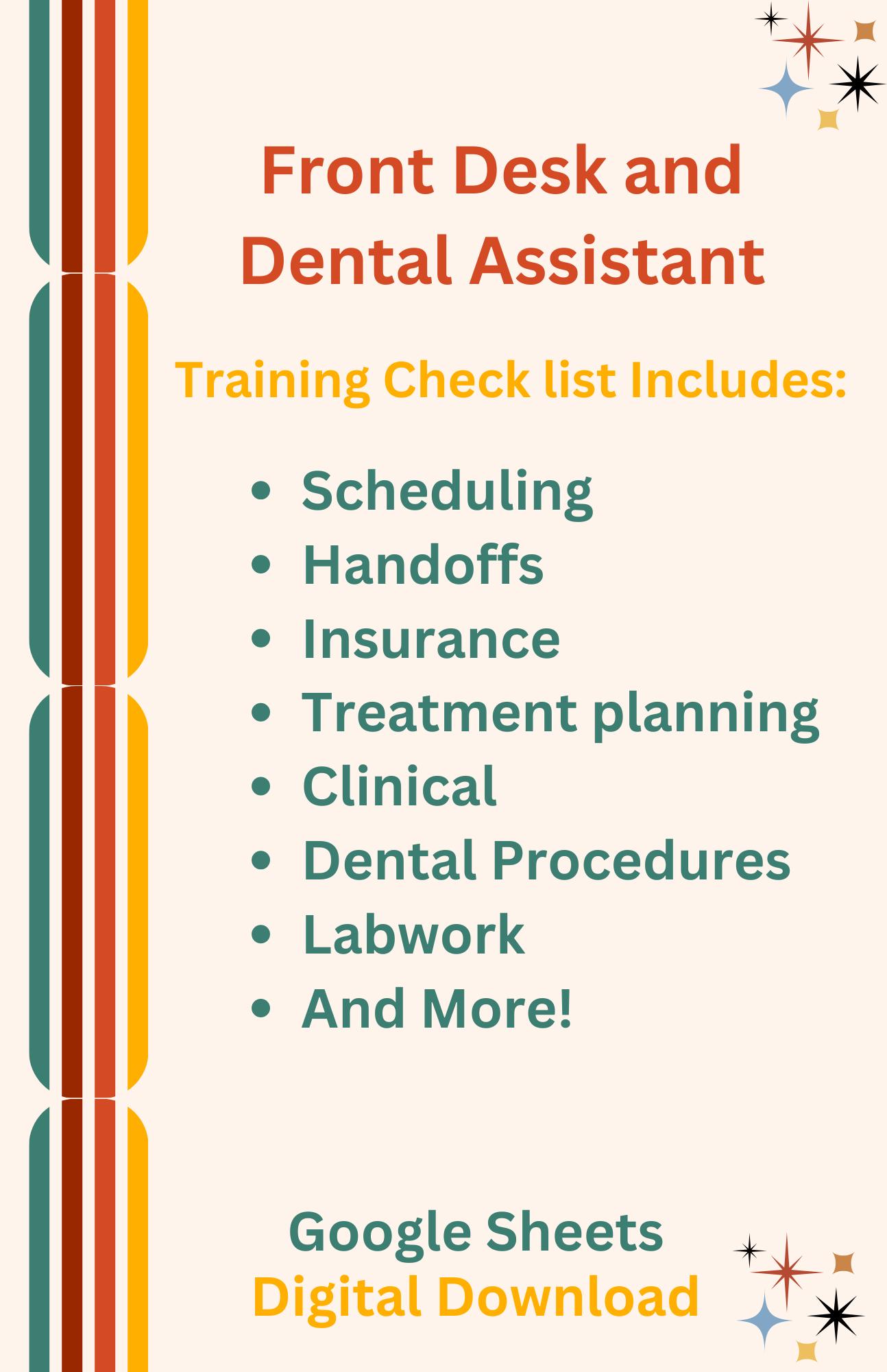 Dental Employee Training Log: Front Desk, Hygienist and Dental ...