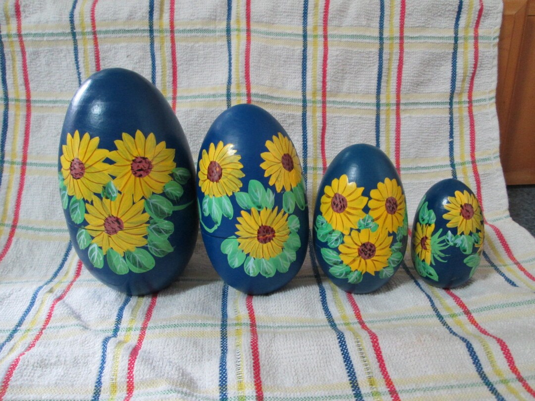 Sunflower Nesting Eggs Vintage - Etsy