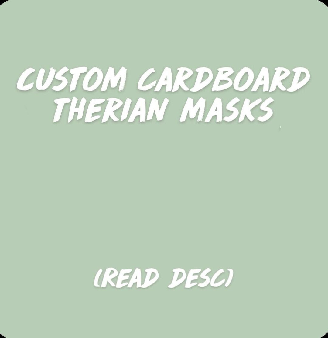 Custom Cardboard Therian Masks - Etsy