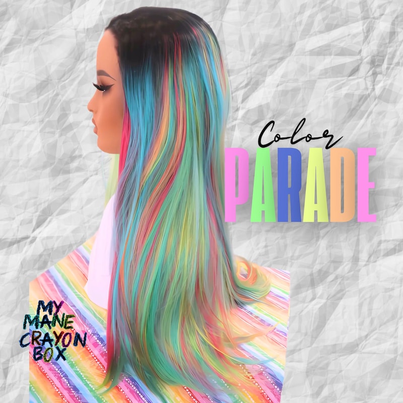 Colorful Wig - Etsy