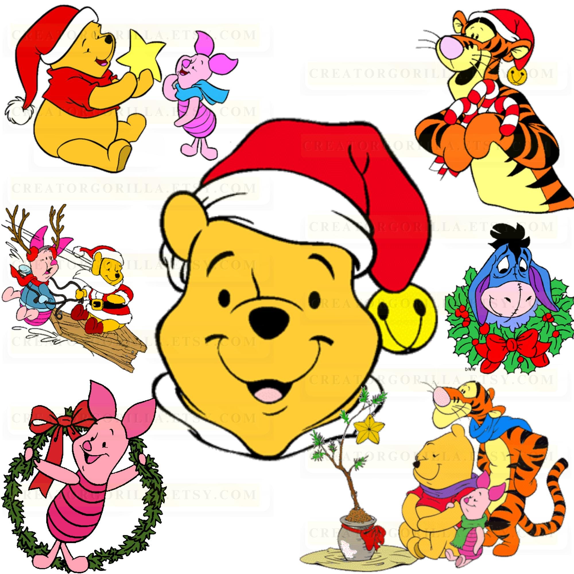 Christmas Cartoon Characters Bundle, Holiday Clipart Set Festive ...