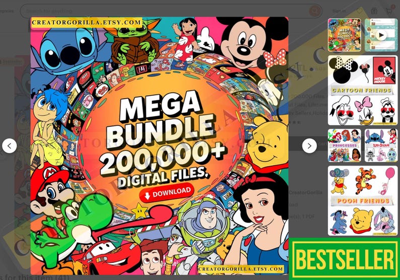 Entire Store Bundle 350000 FILES, Mega Svg Bundle, Whole Shop ...