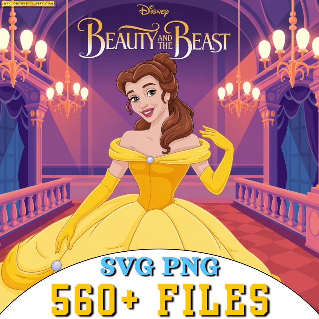 Beauty and the Beast SVG Bundle: Belle, Enchanted Rose, Mrs. Potts ...